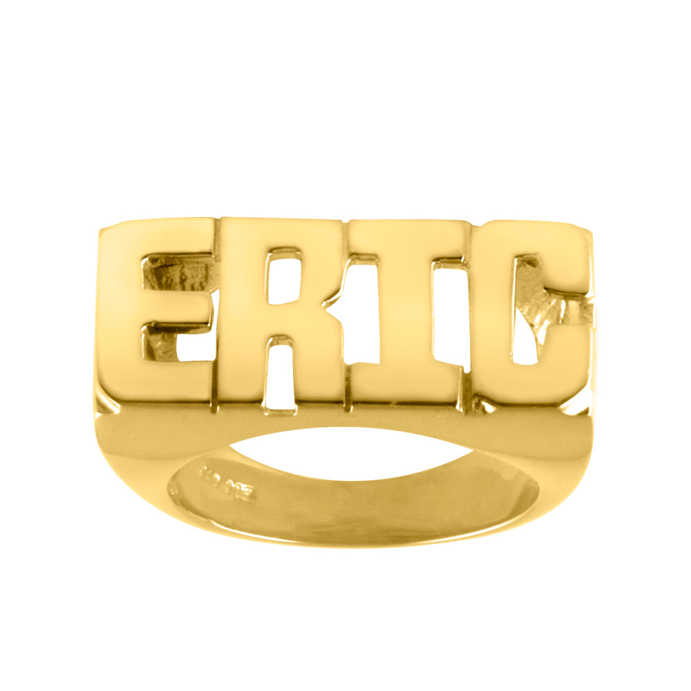 Capital Block Name Ring – Be Monogrammed