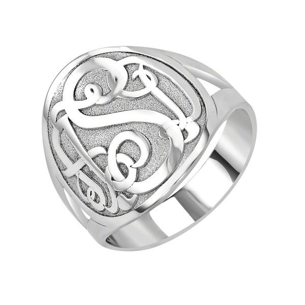 Monogram Sterling Silver Rings | Monogram Jewelry | Be Monogrammed
