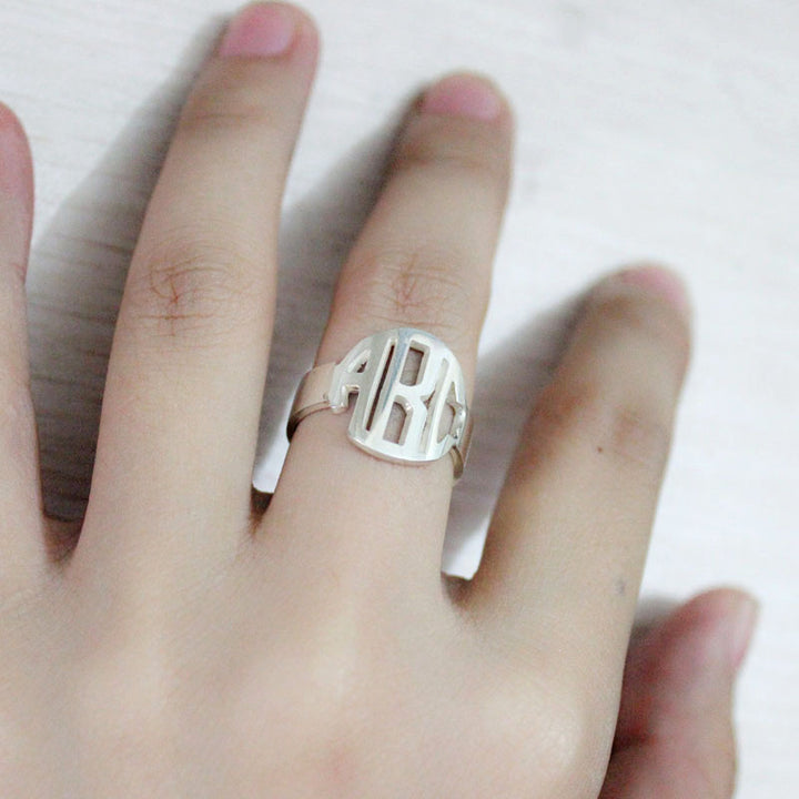 Monogram Sterling Silver Rings | Monogram Jewelry | Be Monogrammed