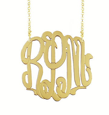 Gold Monogram Necklaces | Monogram Jewelry | Be Monogrammed