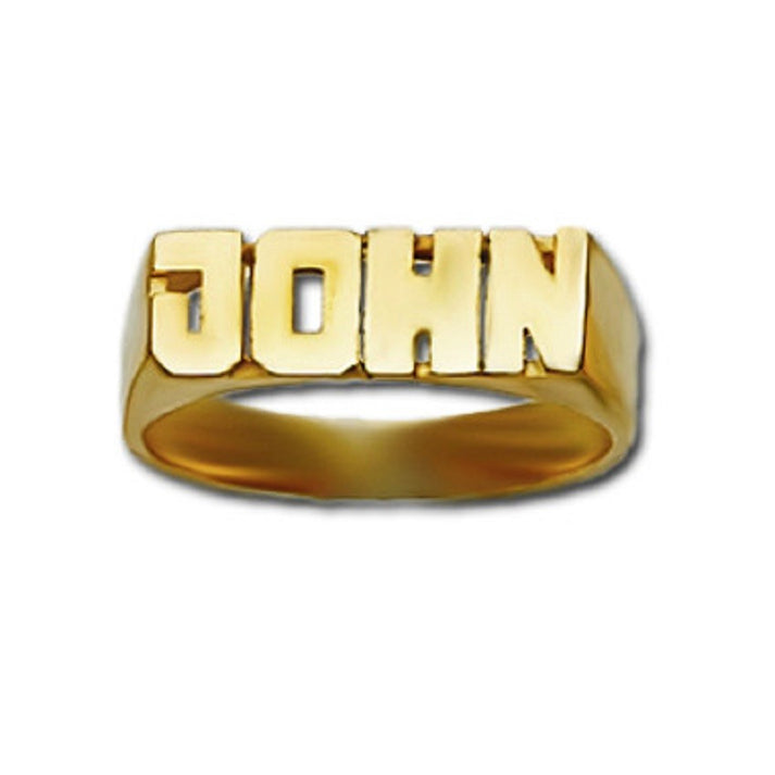 Mini Block Name Ring – Be Monogrammed