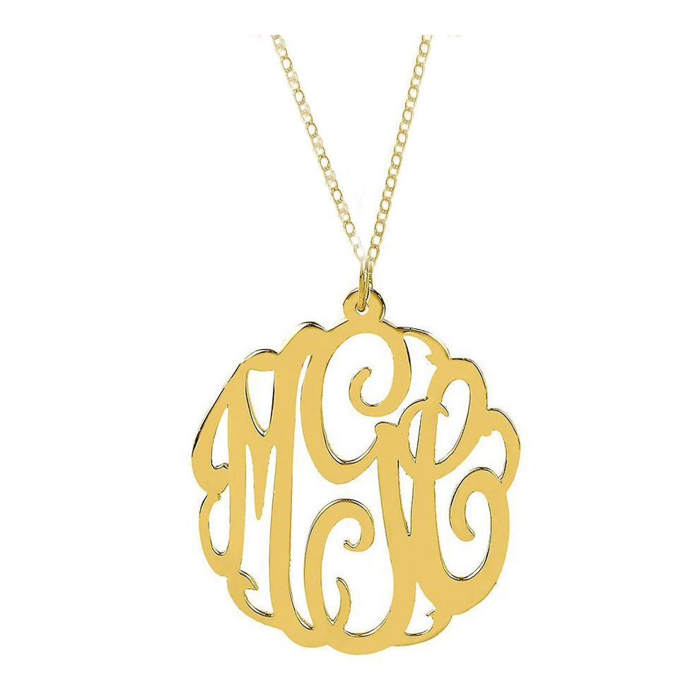 14K Gold Script Monogram Necklace – Be Monogrammed