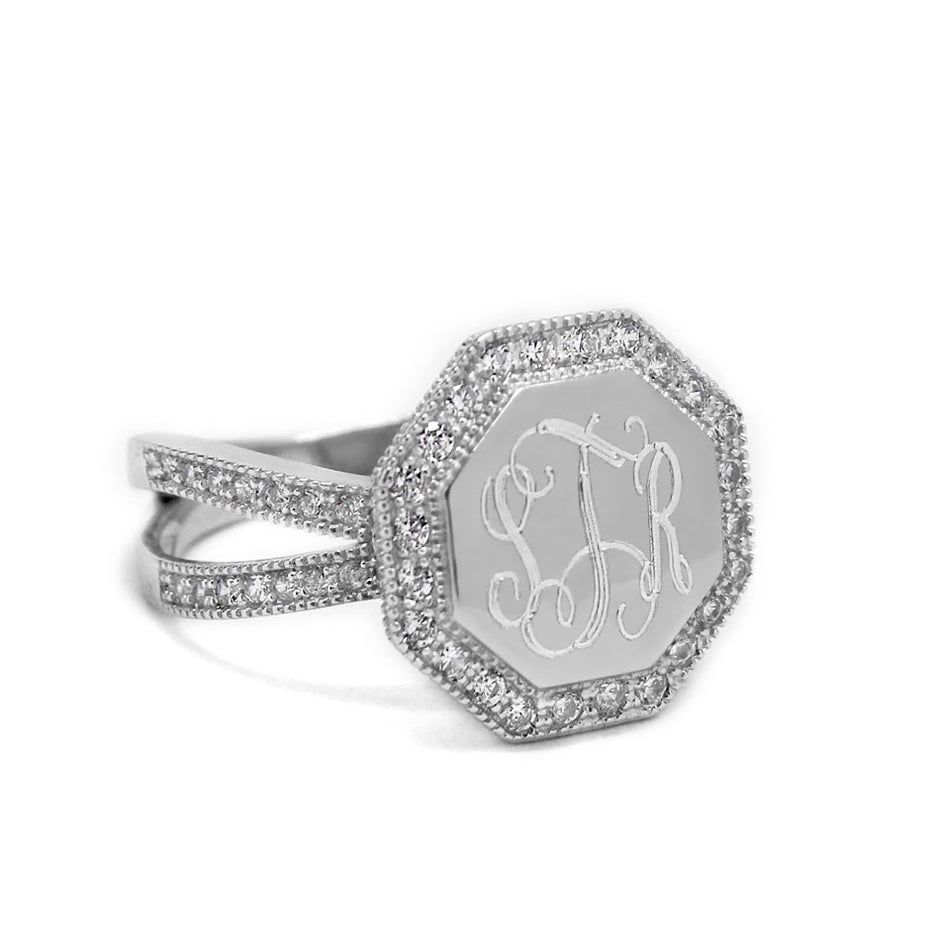 Monogram Sterling Silver Rings | Monogram Jewelry | Be Monogrammed – Page 2