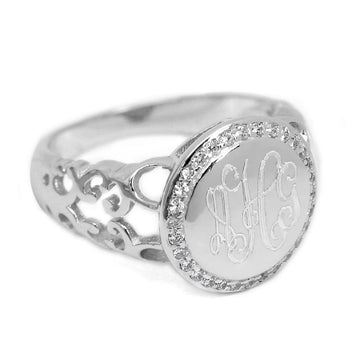 Monogram Sterling Silver Rings | Monogram Jewelry | Be Monogrammed – Page 2