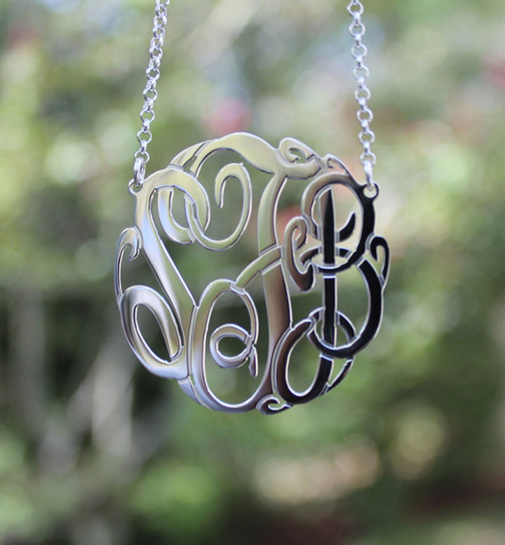 Sterling Silver Monogram Necklaces | Monogram Jewelry | Be Monogrammed