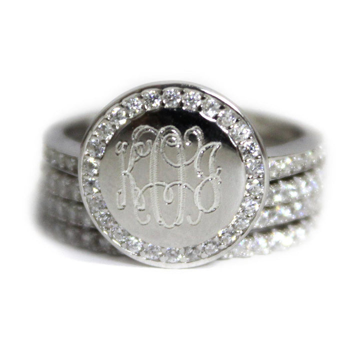 Monogram Sterling Silver Rings | Monogram Jewelry | Be Monogrammed
